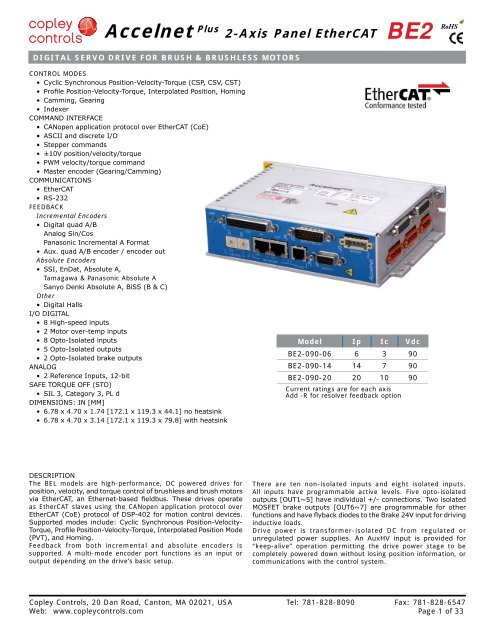 Accelnet Plus - Copley Controls
