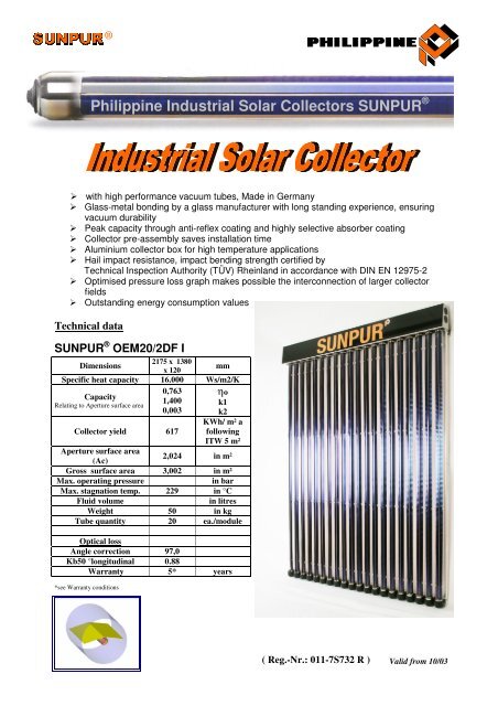 Philippine Industrial Solar Collectors SUNPUR
