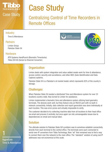 Case Study - AggreGate Platform - TIBBO Technology