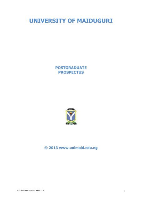 UNIVERSITY OF MAIDUGURI