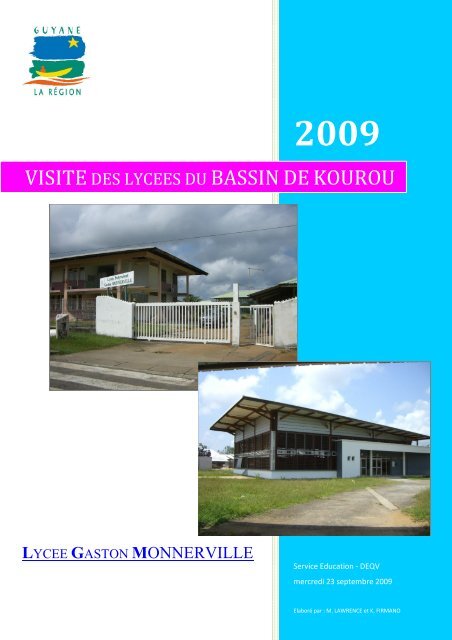 Visite du Lycée Gaston Monerville