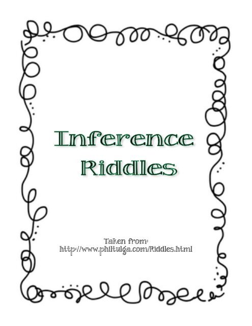 Inference Riddles