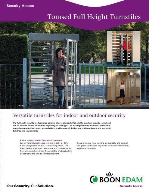 Full Height Turnstile Brochure - Eastern Door Service