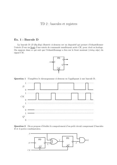 TD 2 : bascules et registres - Ensiwiki