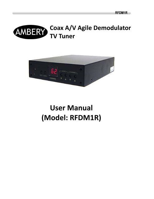 Coax A/V Agile Demodulator TV Tuner