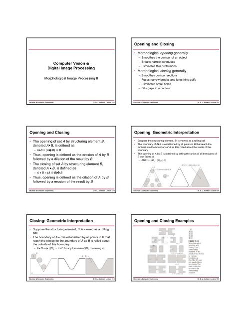 Computer Vision & Digital Image Processing ... - Dr. Jeff Jackson