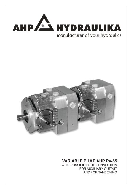VARIABLE PUMP AHP PV-55 - AHP Hydraulika