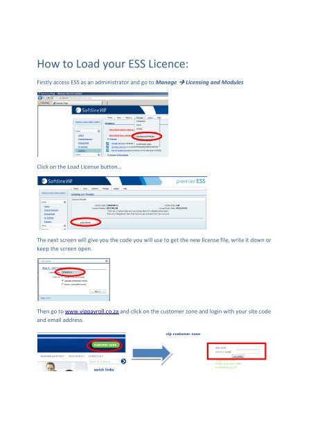 How to Load your ESS Licence: - Sage VIP Payroll