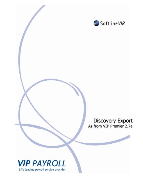 Discovery Setup Instructions - Sage VIP Payroll