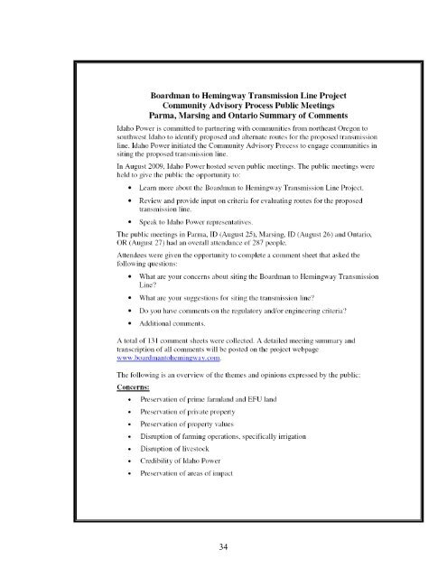 Appendix 1 - Boardman to Hemingway Transmission Line Project