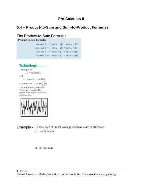 Pre Calculus Formulas