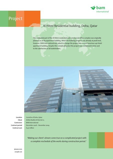 Al Hitmi Residential building, Doha, Qatar - BAM International