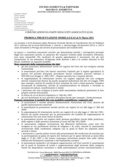 Modello Eas proroga termini - Pianeta Volley