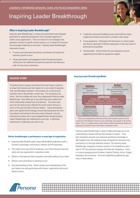 Inspiring Leader Breakthrough - Persona Global