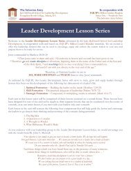 spiritual gifts test - The Salvation Army Ministry Toolkit