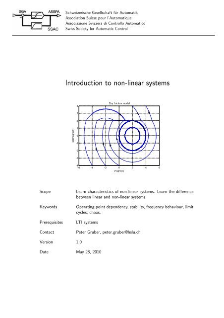 Introduction to non-linear systems - SUPSI