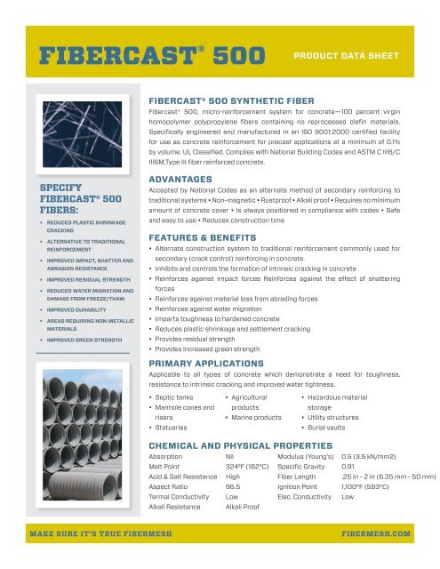 FIBERCASTÂ® 500 - Fibermesh