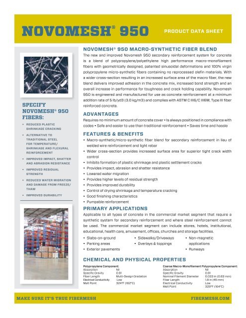 NOVOMESHÂ® 950 - Fibermesh