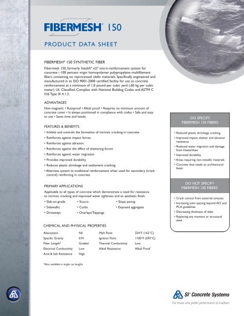 PRODUCT DATA SHEET - Fibermesh