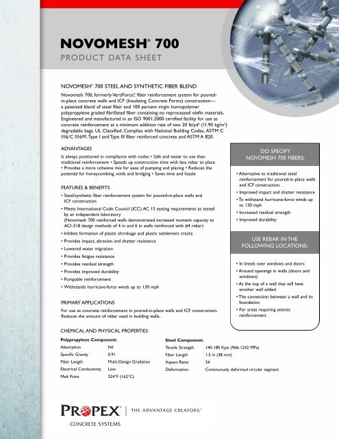 NOVOMESHÂ® 700 - Fibermesh