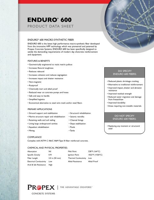 ENDUROÂ® 600 - Fibermesh