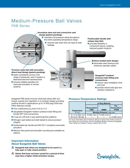Swagelok Fittings Pressure Rating Chart Buy Prices | www.analightgroup.com