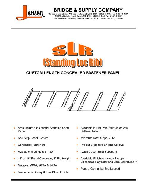 Clip Loc Technical Information - Jensen Bridge & Supply