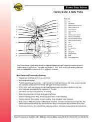 Crown Gate Valves Crown Model SL Gate Valve - Stream Flo