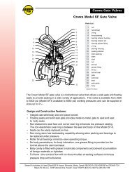 Crown Gate Valves Crown Model A Gate Valve - Stream Flo