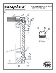 P41 HAND PUMP REPAIR PARTS SHEET - Simplex