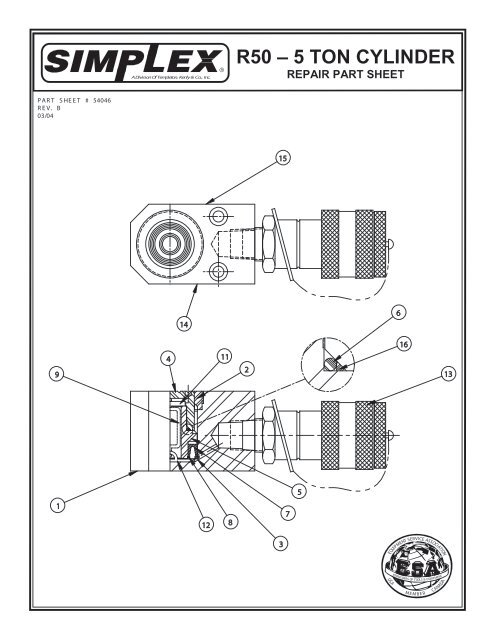 R50 â 5 TON CYLINDER - Simplex