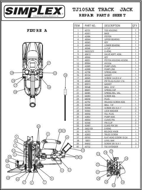 TJ105AX TRACK JACK - Simplex