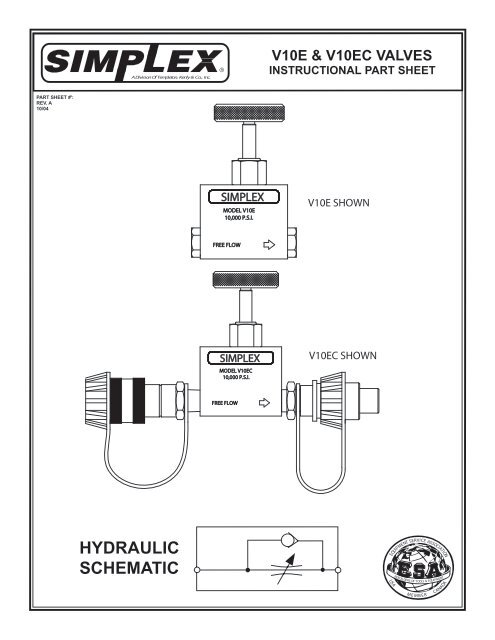 HYDRAULIC SCHEMATIC - Simplex