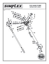 P41 HAND PUMP REPAIR PARTS SHEET - Simplex
