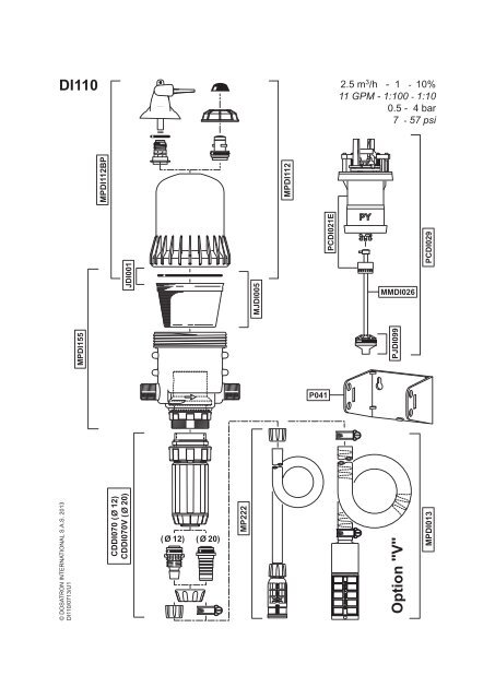 DI 110 Parts diagram