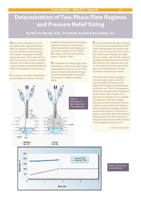 Determination of Two-Phase Flow Regimes and Pressure Relief ...