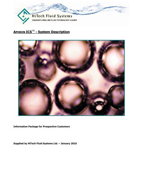 APHRON ICSTM - System Description - HiTech Fluids