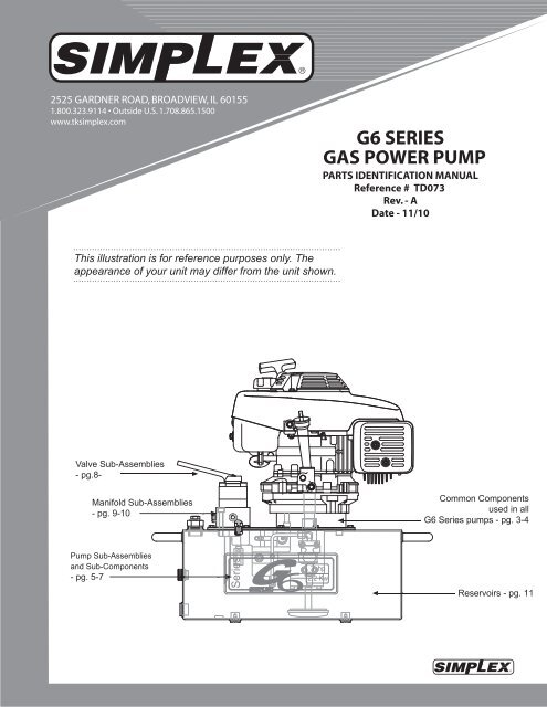 G6 SERIES GAS POWER PUMP - Simplex