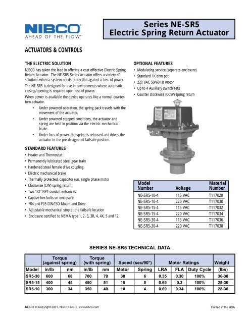 Spec Sheet - Nibco