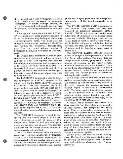 Technical Documentation for use of HEC-HMS with the ... - SSCAFCA