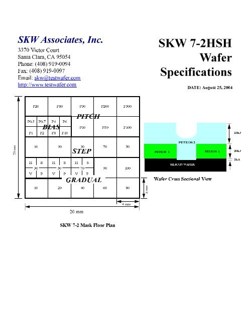 SKW 7-2HSH Wafer Specifications - SKW Associates, Inc.