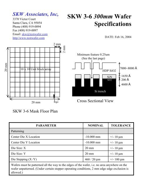 SKW 3-6 300mm Wafer Specifications - SKW Associates, Inc.
