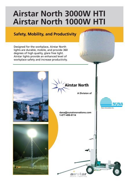 Airstar North 3000W HTI Airstar North 1000W HTI - Nuna Logistics