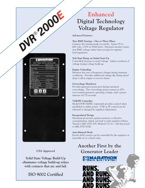 DVR2000E - Clarke Power Generation, Inc.