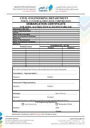 TRAKHEES - CIVIL ENGINEERING DEPARTMENT - Dubai Trade