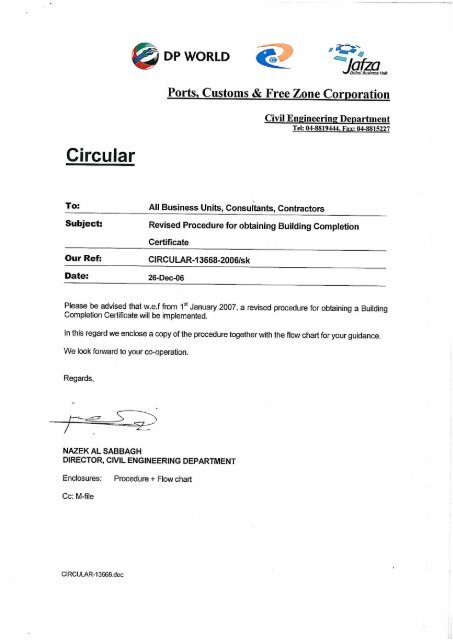 Circular-13668 - Revised procedure for obtaining ... - Dubai Trade