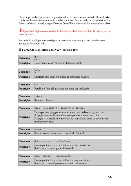 No prompt do shell, podem