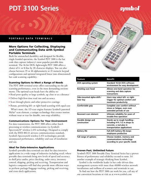 PDT 3100 Series - The Retailer Connection