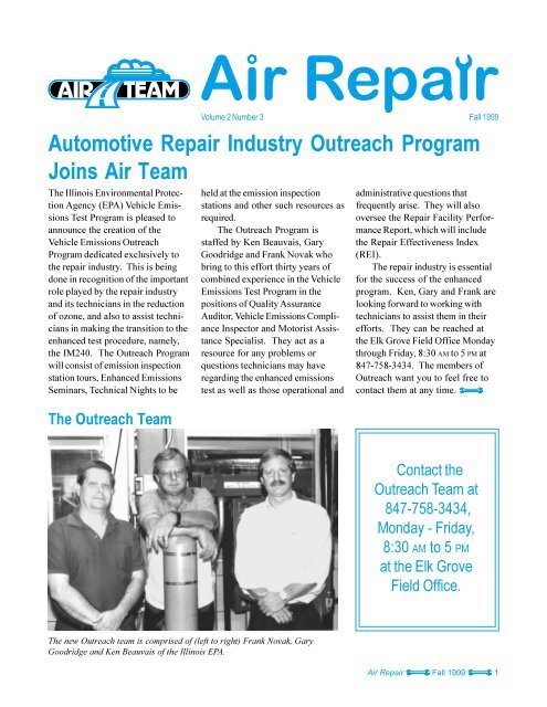 Automotive Repair Industry Outreach Program Joins Air Team