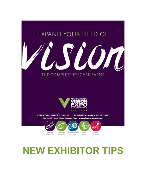 NEW EXHIBITOR TIPS - Vision Expo East